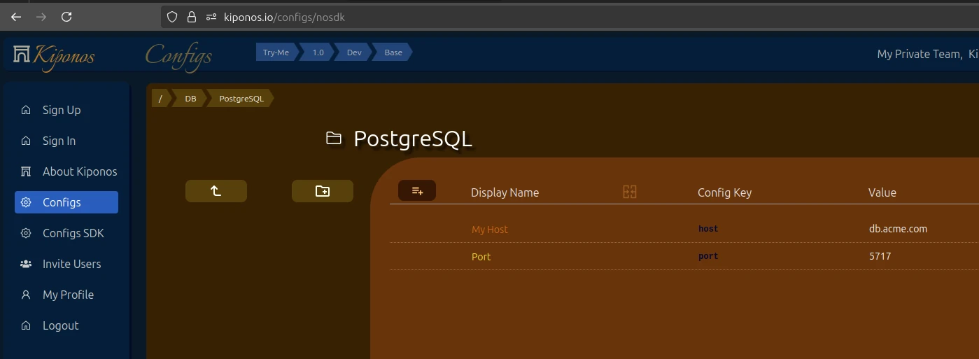 Kiponos - Realtime Config Management